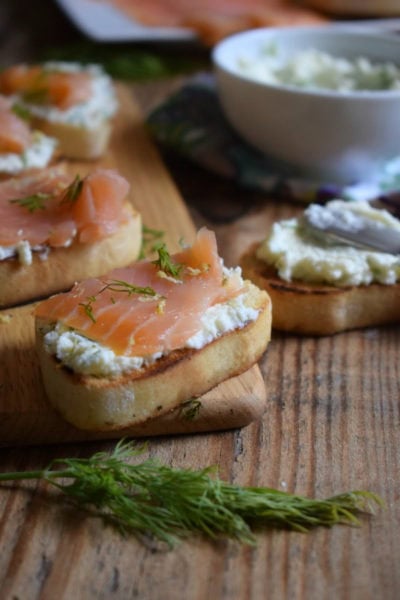 Smoked Salmon and Cream Cheese Canapes - Julia's Cuisine