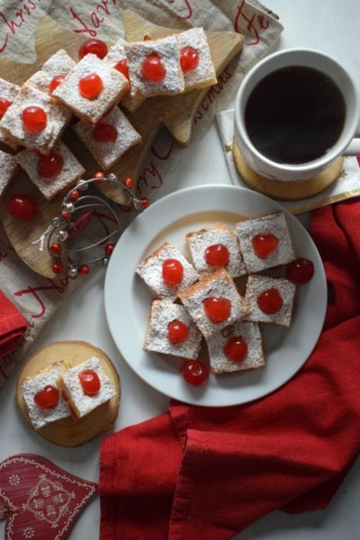 Cherry Cake Squares - Julia's Cuisine