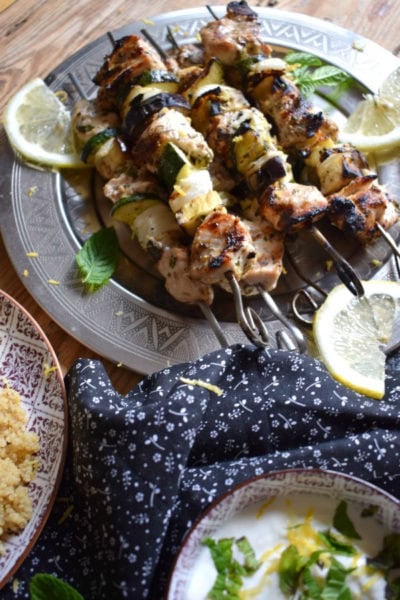 Mint & Lemon Chicken Kebabs - Julia's Cuisine