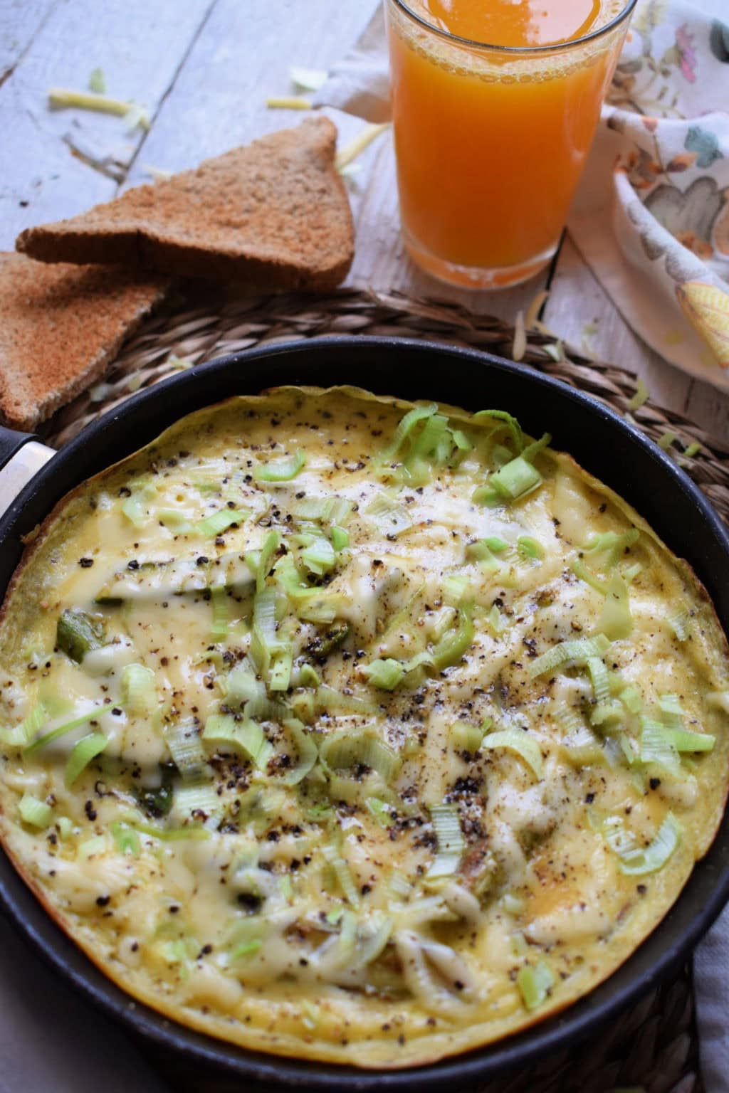Mozzarella & Basil Omelette - Julia's Cuisine