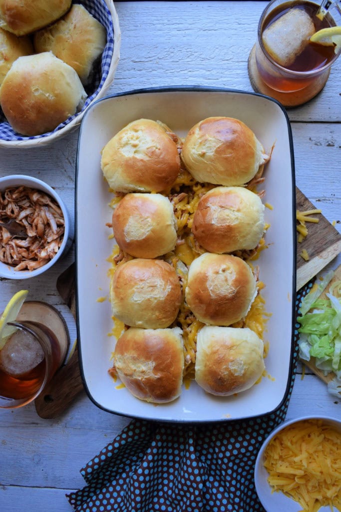 Cheesy Barbecue Chicken Sliders - Julia's Cuisine