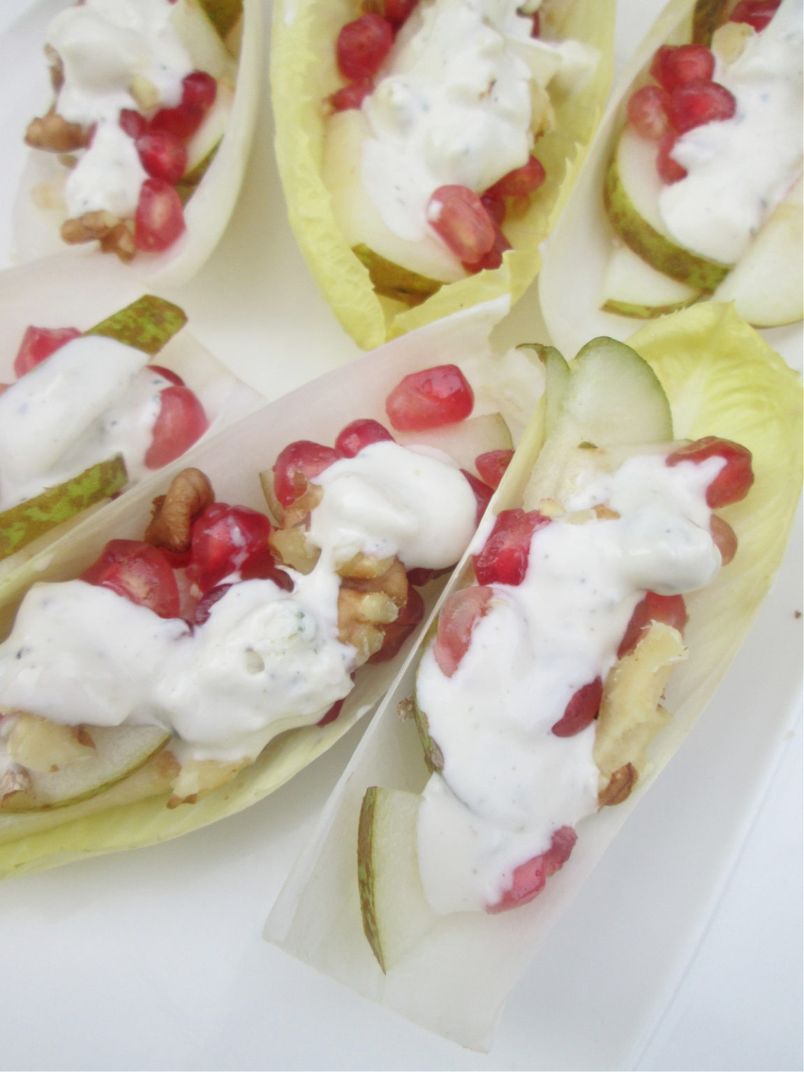 Pecan & Goat Cheese Endive Cups - Julia's Cuisine