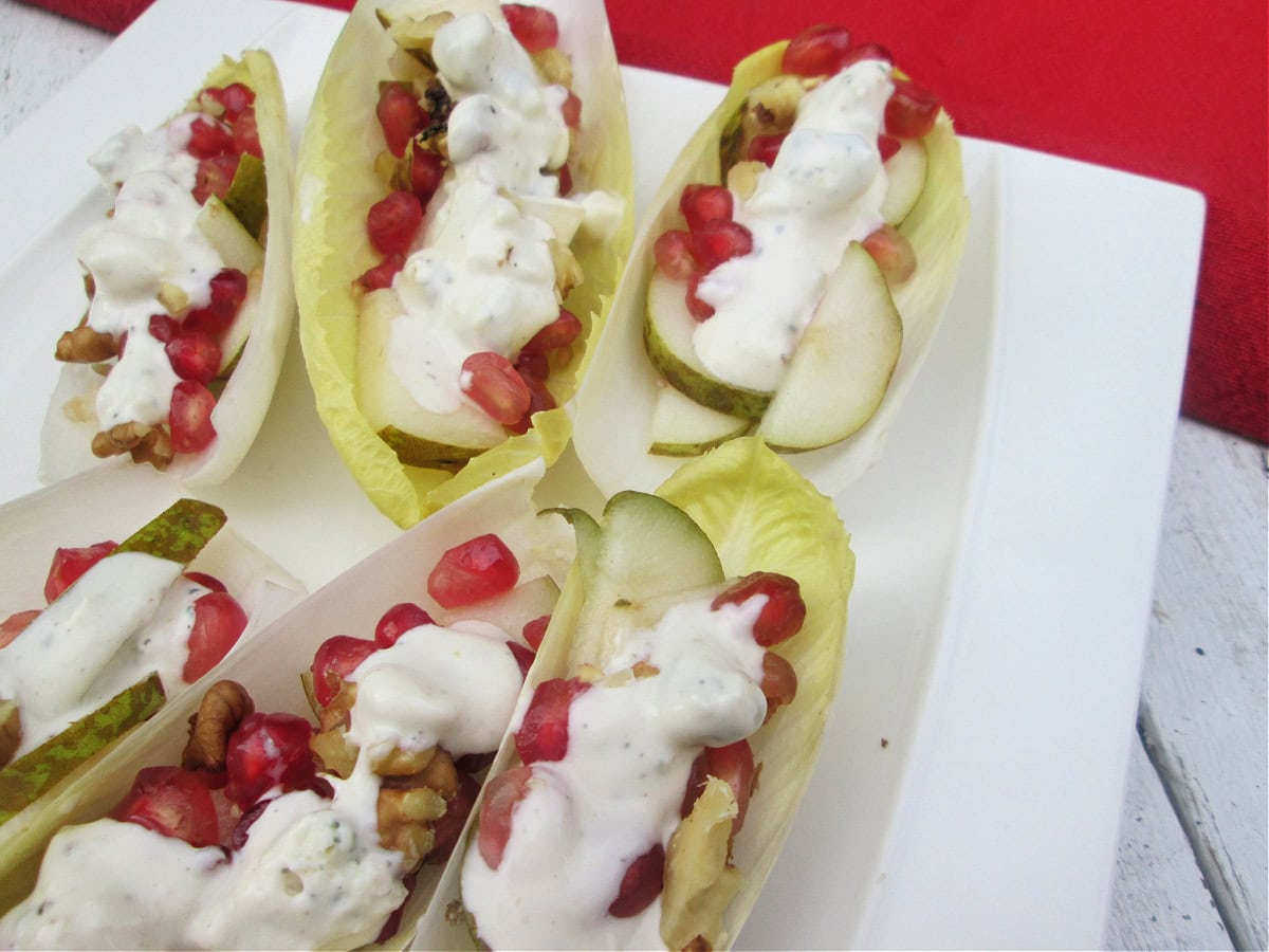 Blue Cheese and Pomegranate Cups - Julia's Cuisine