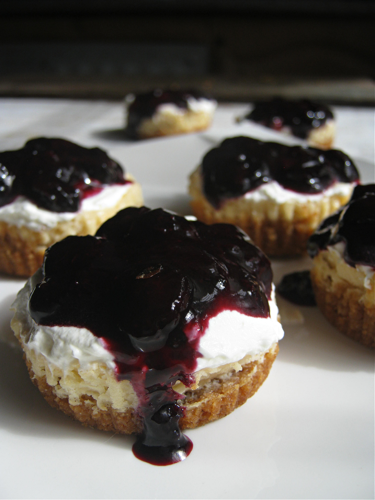 Mini Blueberry Compote Cheesecakes - Julia's Cuisine