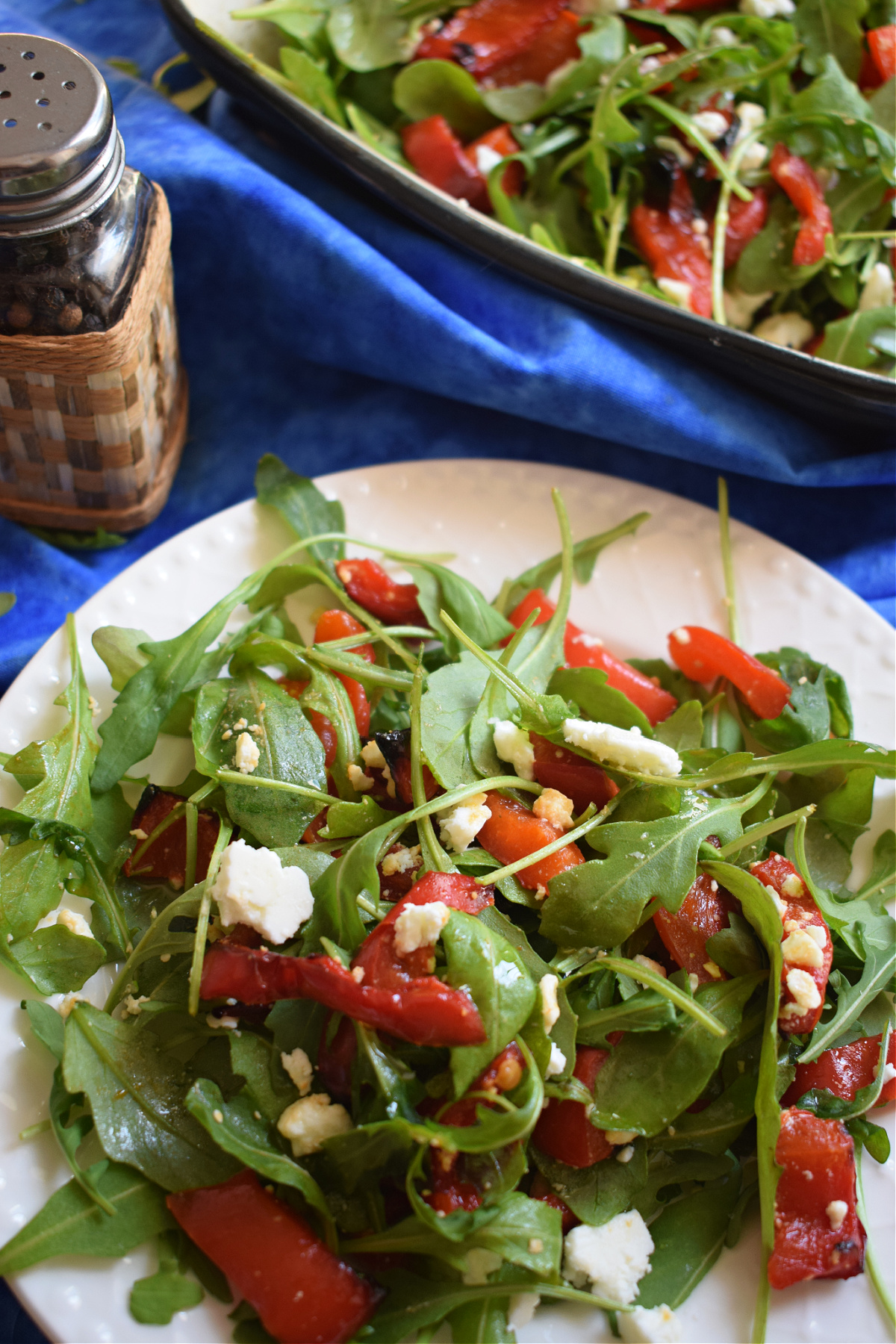 Roasted Red Pepper & Feta Salad - Julia's Cuisine