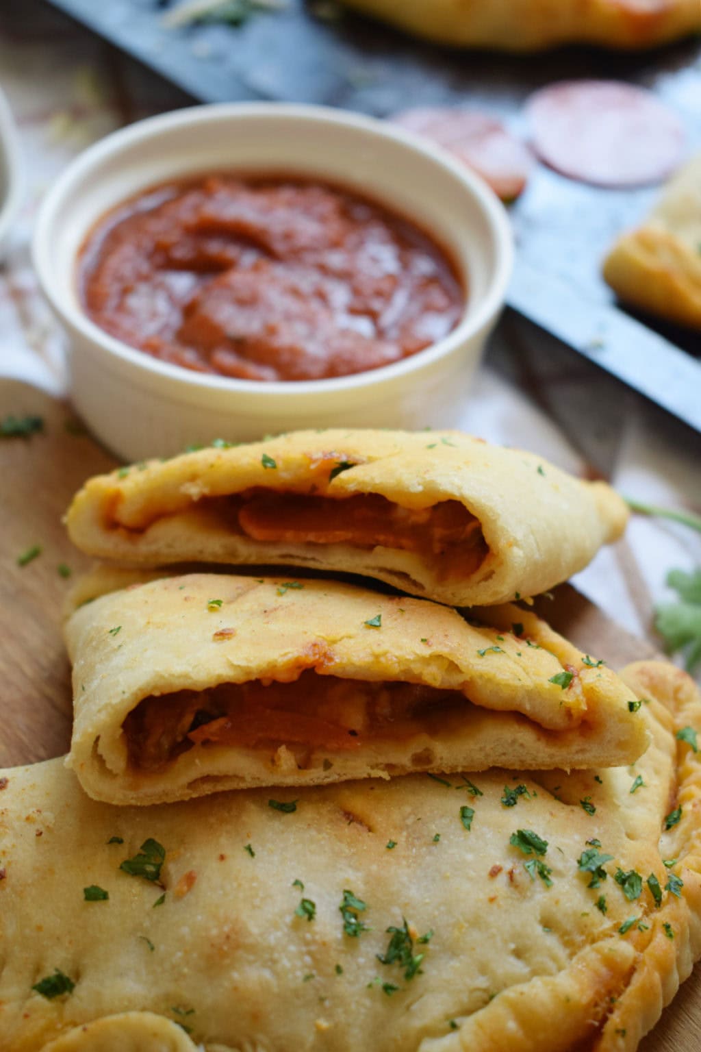 Homemade Pepperoni Calzones - Julia's Cuisine