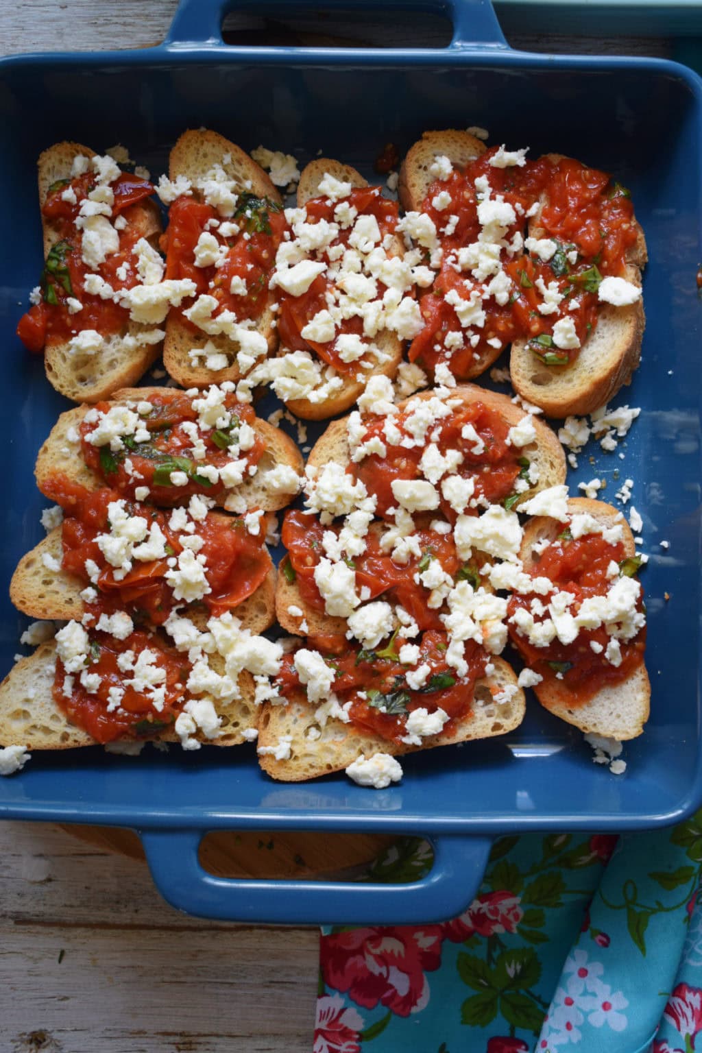 Roasted Tomato And Feta Bruschetta - Julia's Cuisine