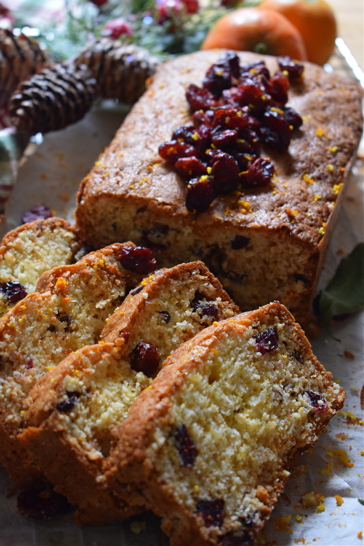 Dried Cranberry Loaf Cake - Julia's Cuisine