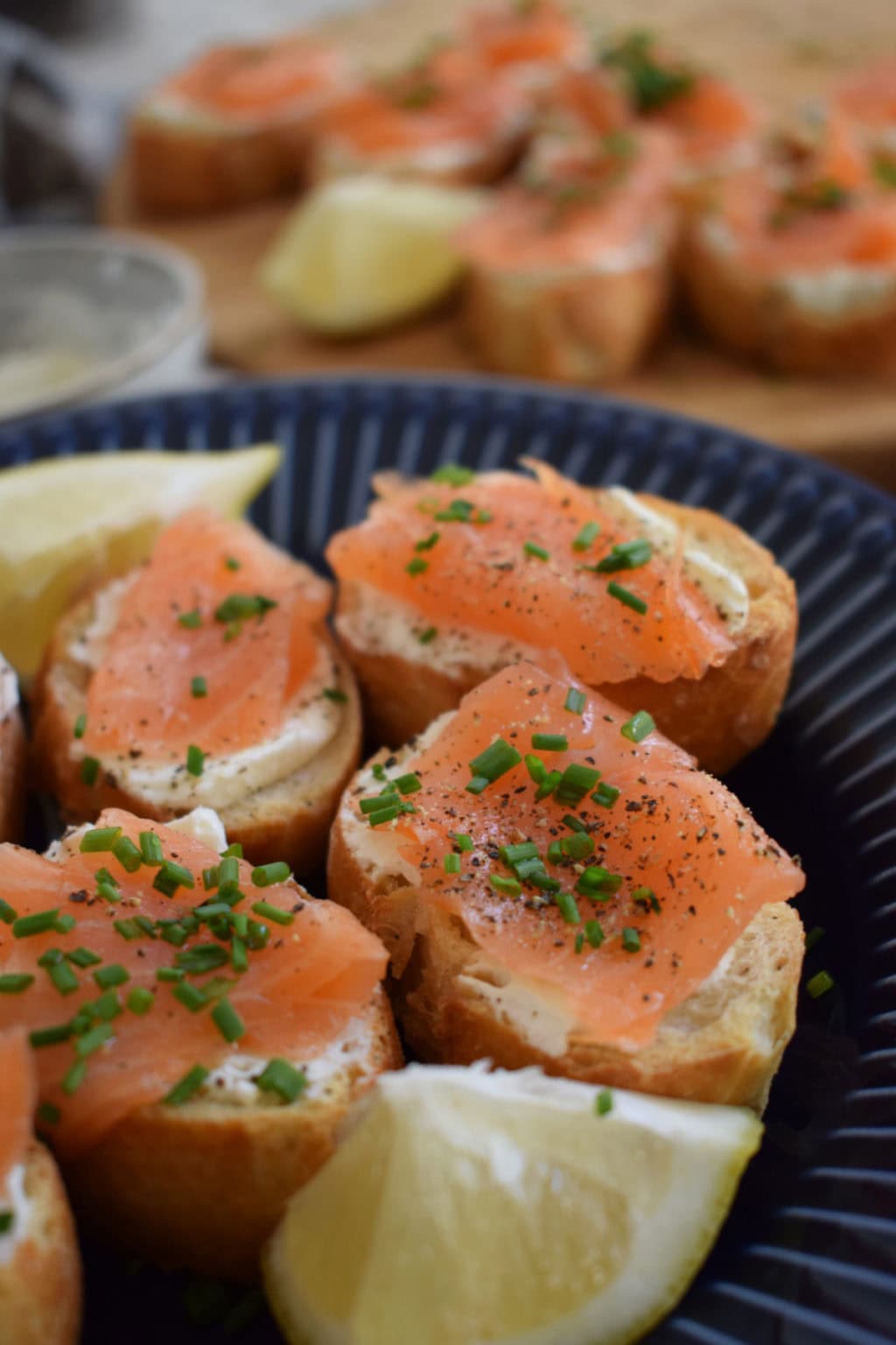 Smoked Salmon and Cream Cheese Canapes - Julia's Cuisine