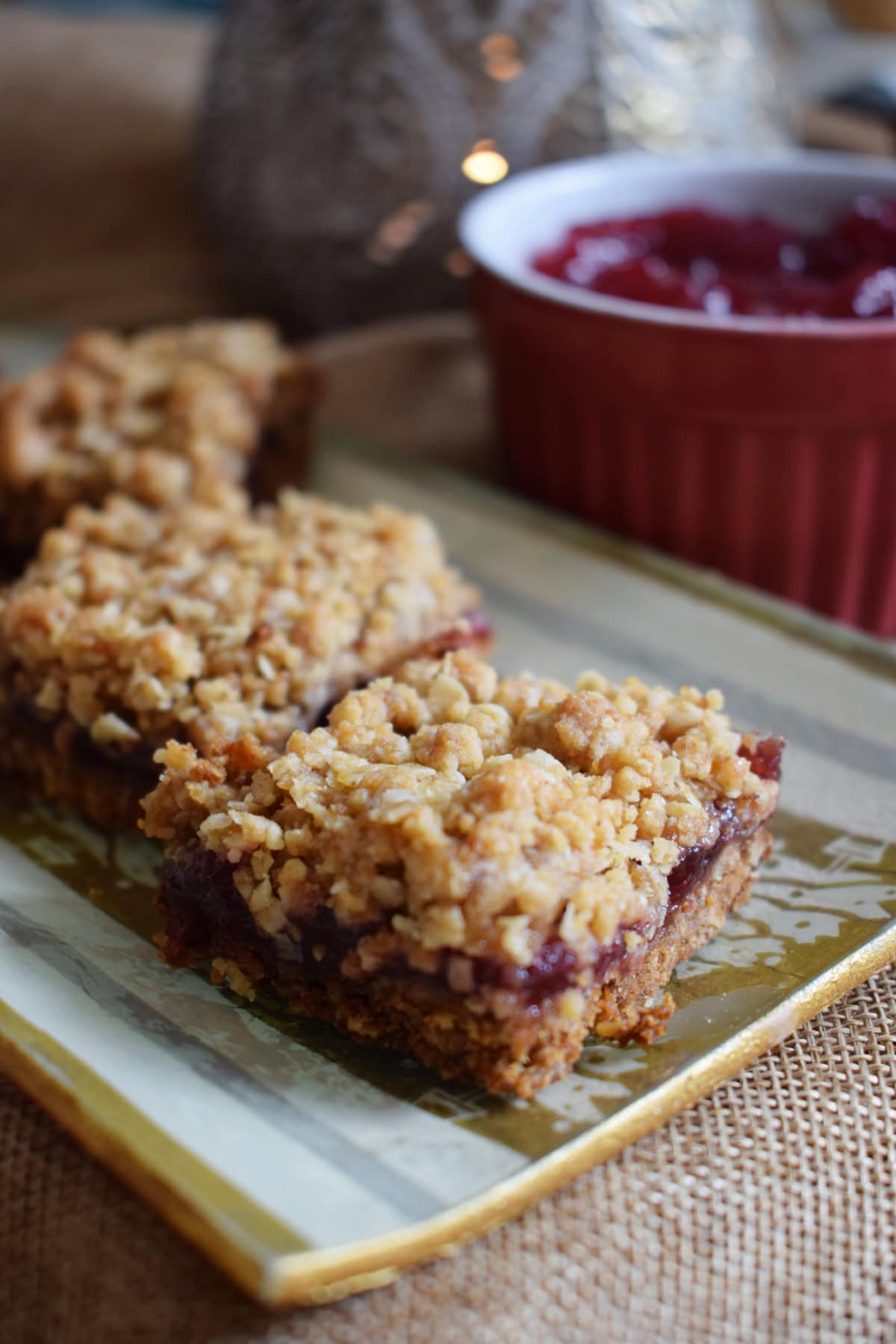 Partridgeberry Crumble Squares - Julia's Cuisine