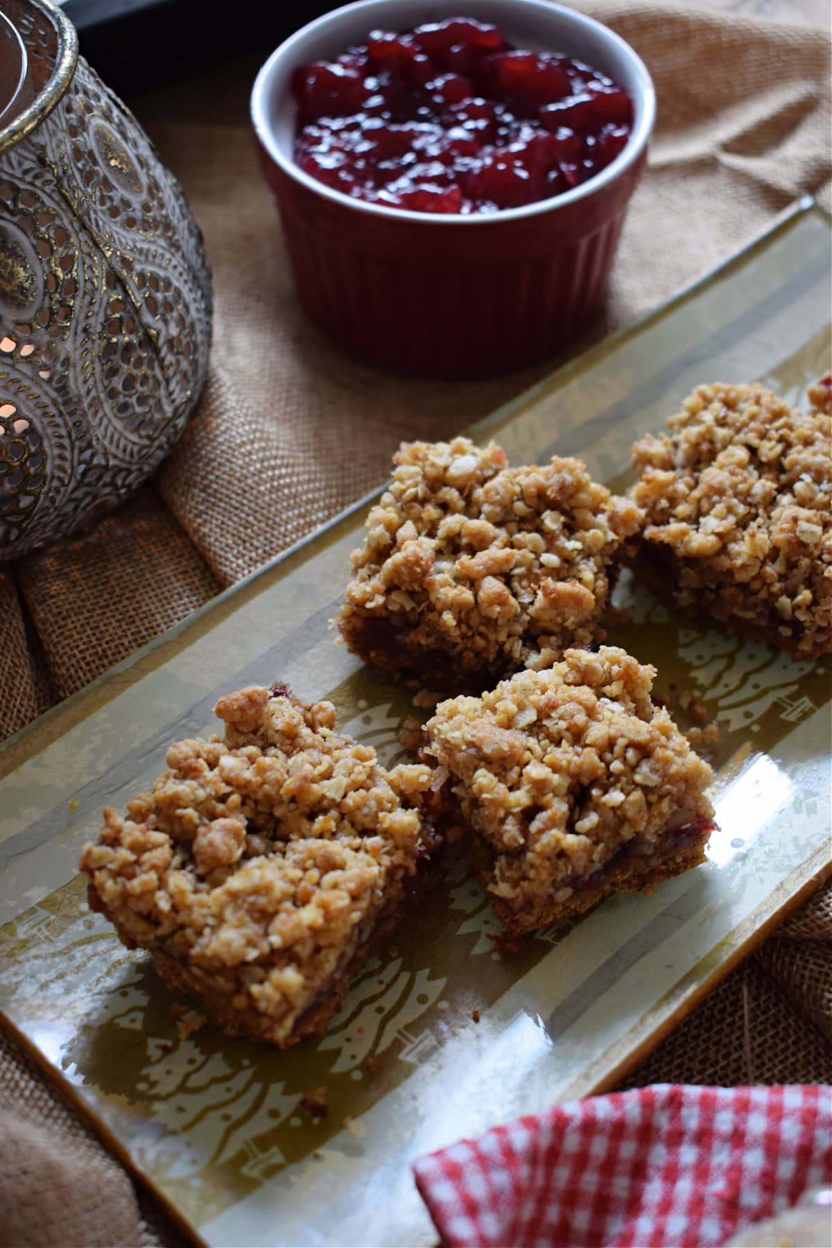 Partridgeberry Crumble Squares - Julia's Cuisine