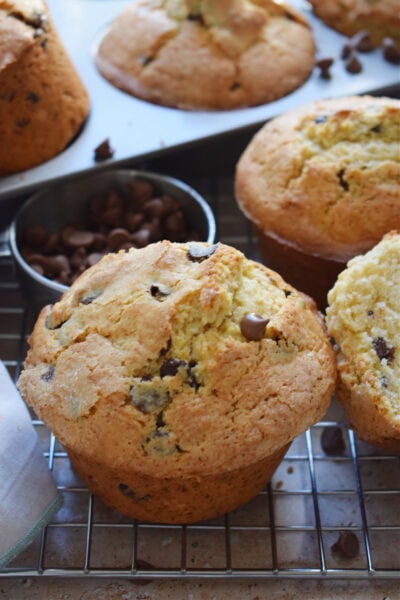 Jumbo Chocolate Chip Muffins - Julia's Cuisine
