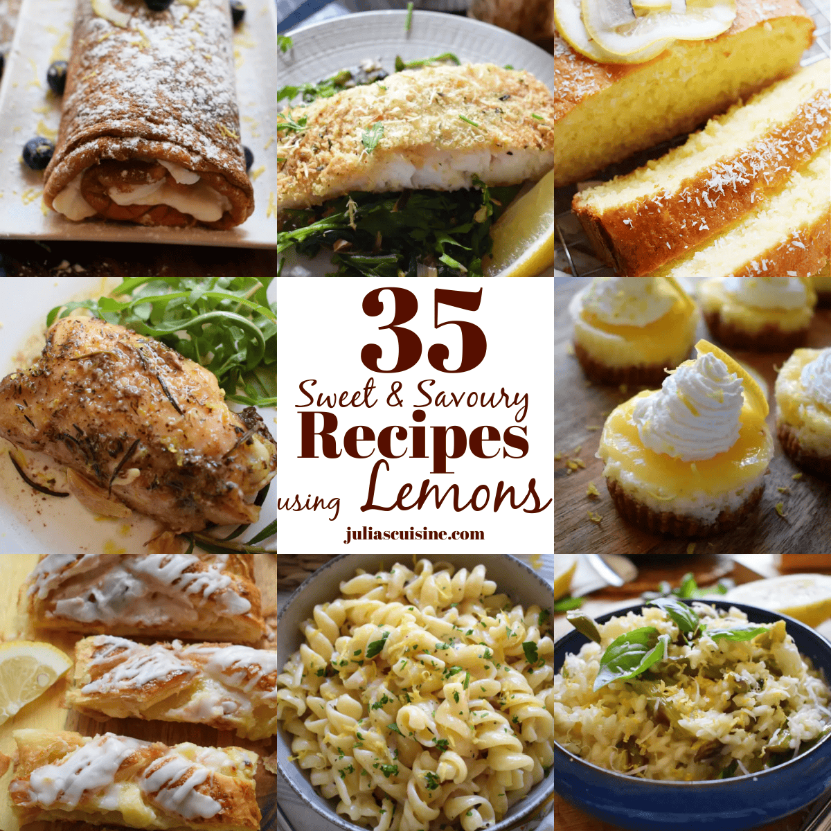 35 Sweet & Savoury Recipes Using Lemons - Julia's Cuisine