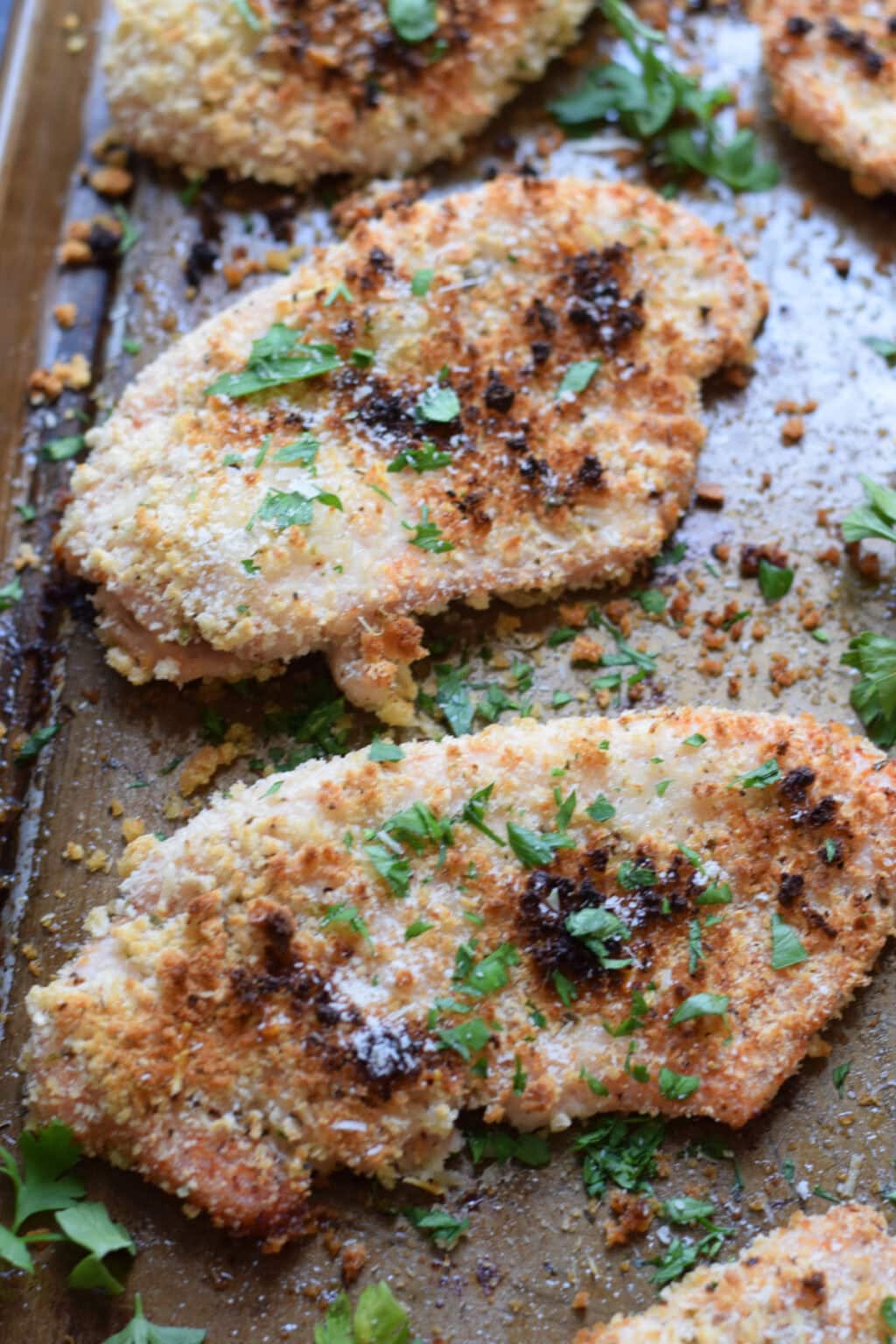 Parmesan Crusted Turkey Cutlets - Julia's Cuisine