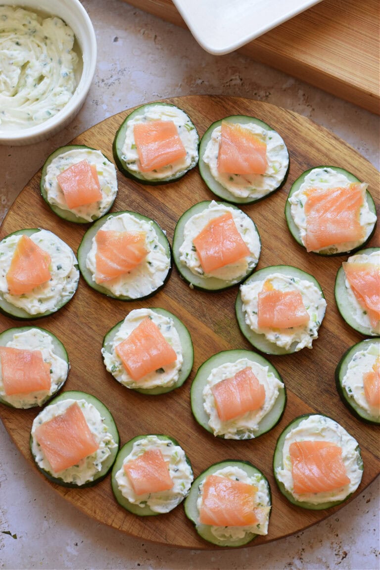 Cucumber Smoked Salmon Bites - Julia's Cuisine