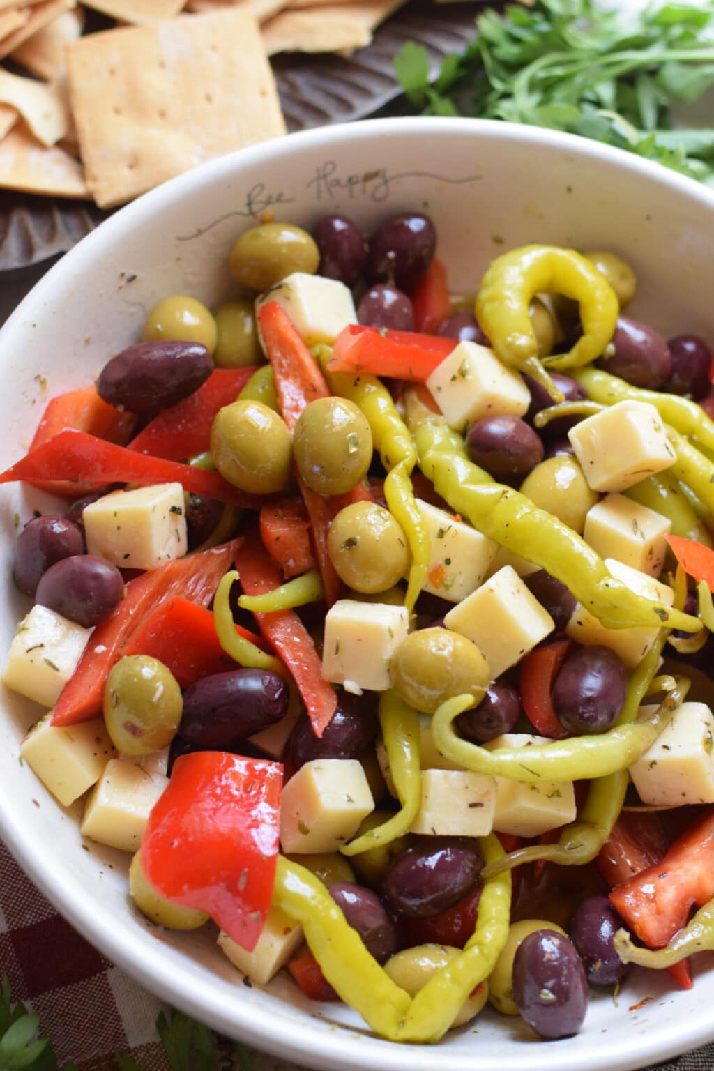Marinated Olives and Cheese - Julia's Cuisine