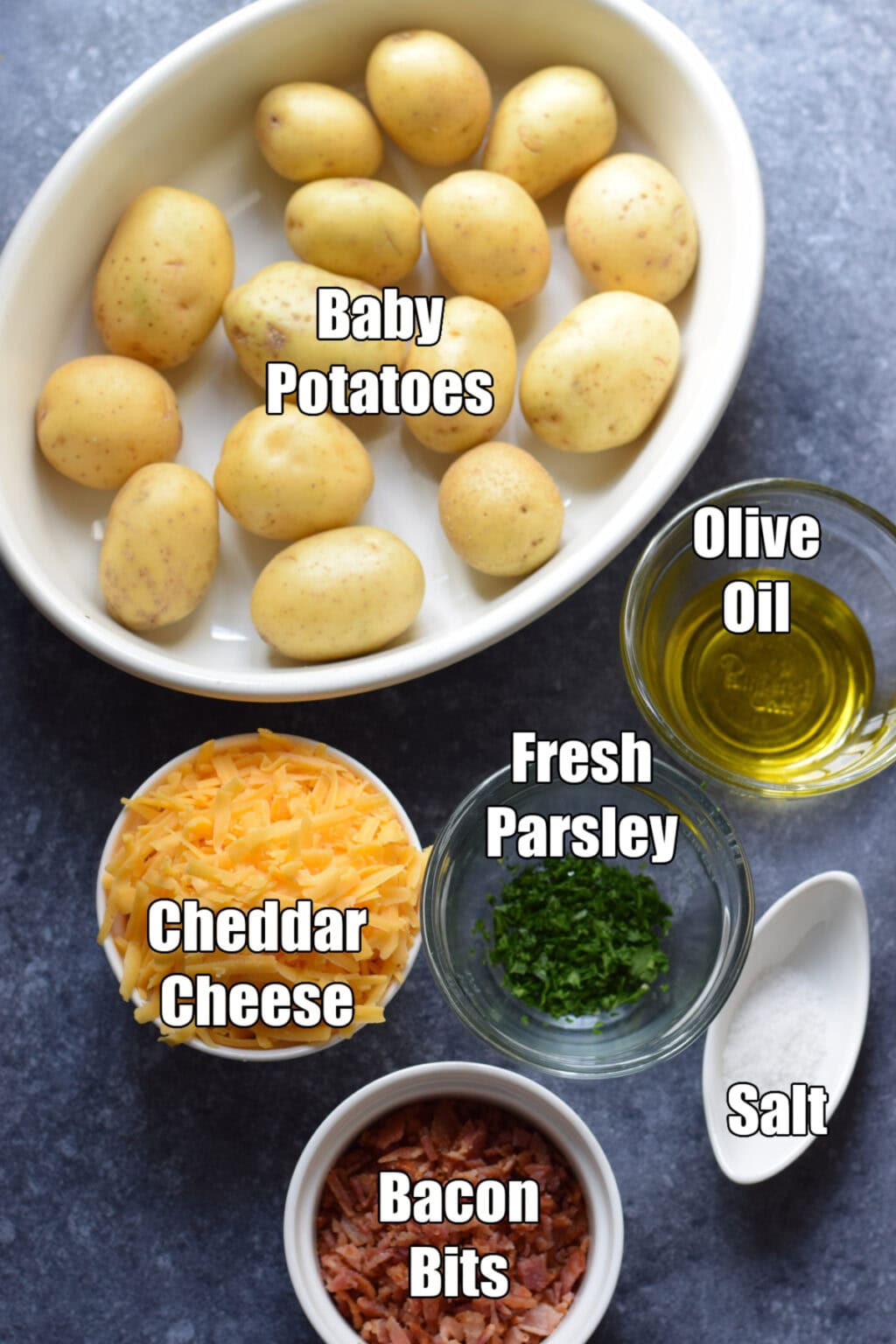 Bacon Cheddar Smashed Potatoes - Julia's Cuisine