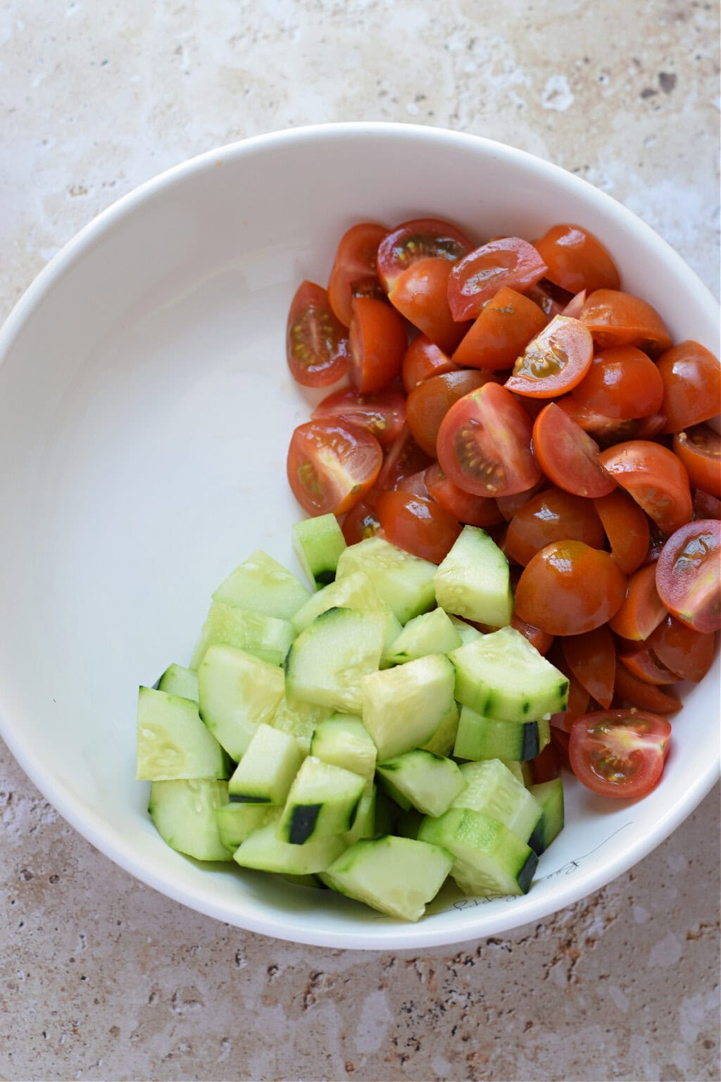 Marinated Cucumber Onion and Tomato Salad - Julia's Cuisine