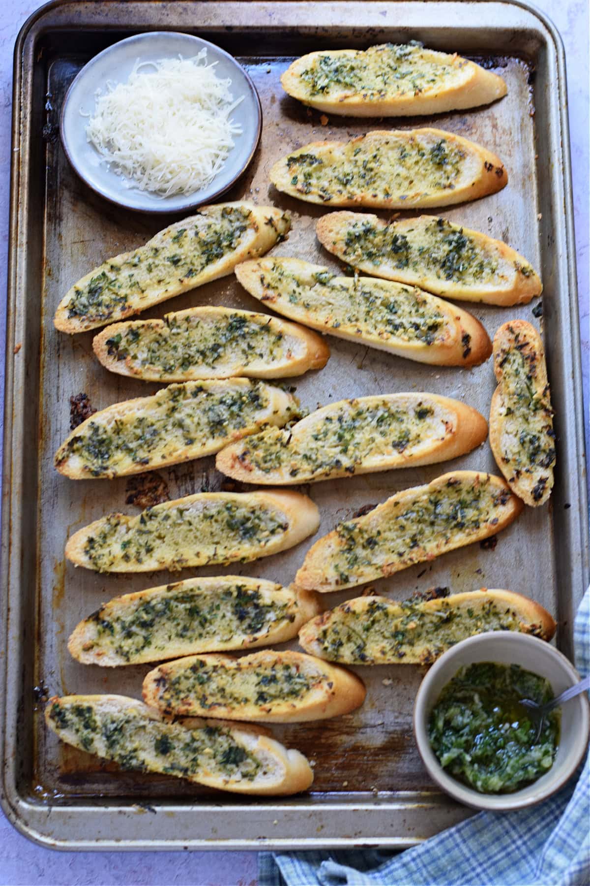 Garlic Parmesan Crostini - Julia's Cuisine