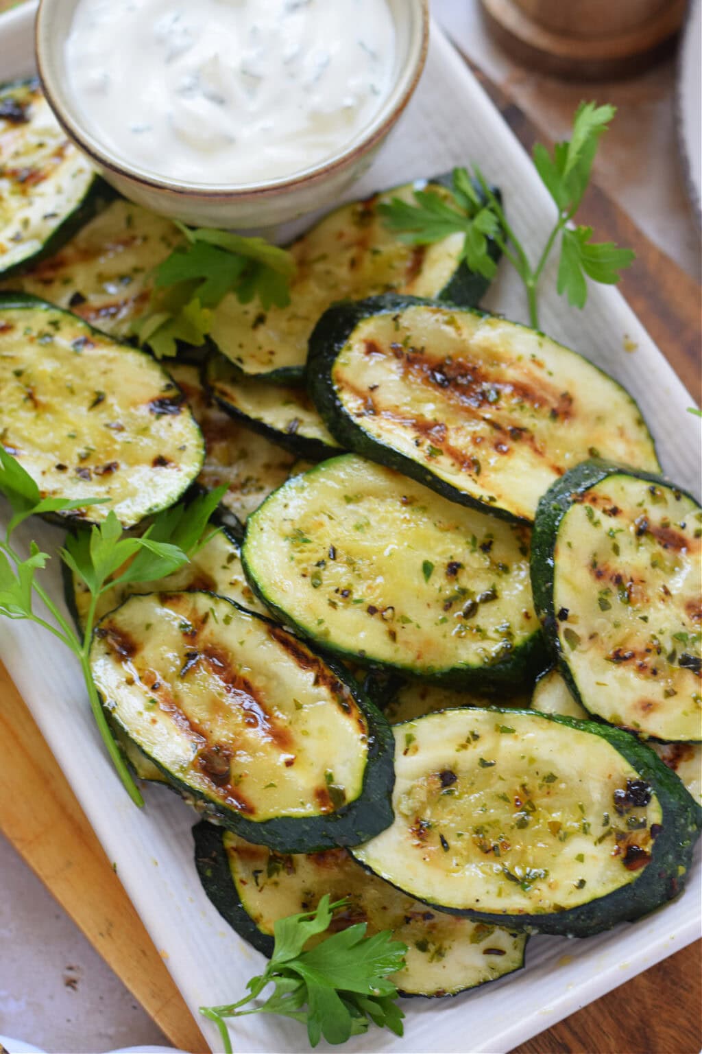 Marinated Grilled Zucchini - Julia's Cuisine