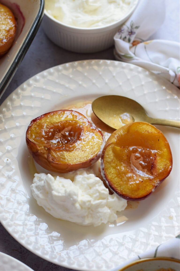 Brown Sugar Baked Peaches - Julia's Cuisine