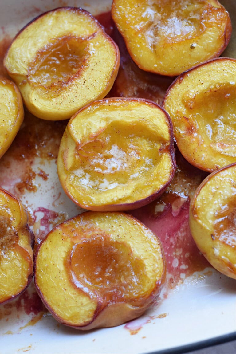 Brown Sugar Baked Peaches - Julia's Cuisine
