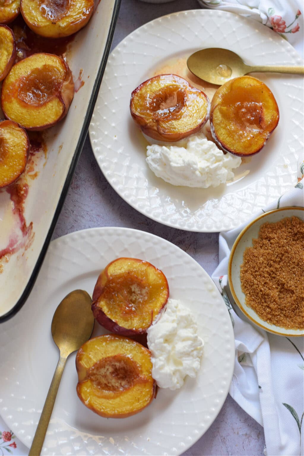 Brown Sugar Baked Peaches - Julia's Cuisine