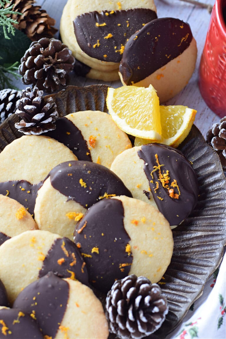 Chocolate Orange Shortbread Cookies - Julia's Cuisine