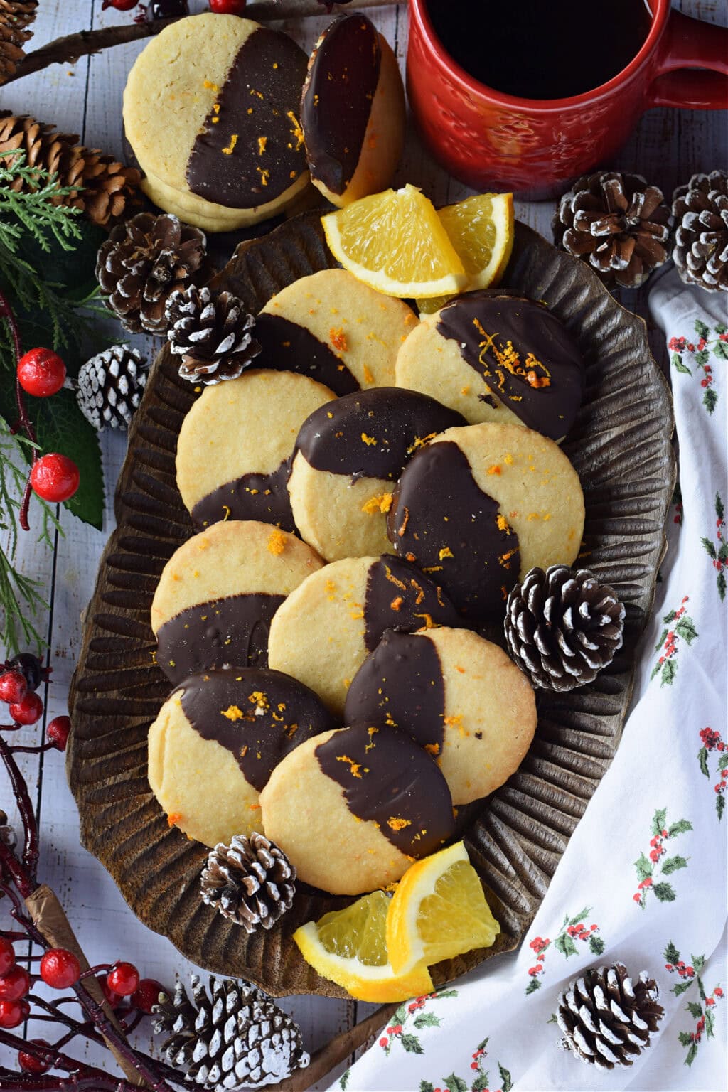 Chocolate Orange Shortbread Cookies - Julia's Cuisine