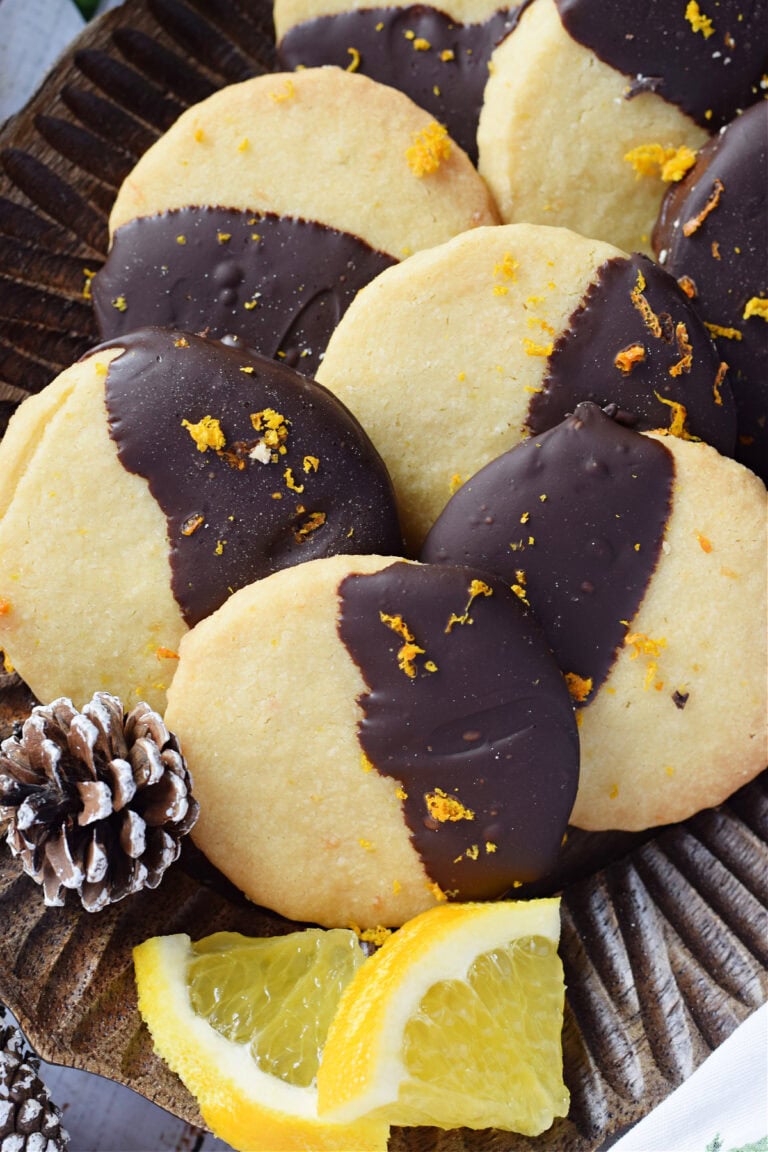 Chocolate Orange Shortbread Cookies - Julia's Cuisine